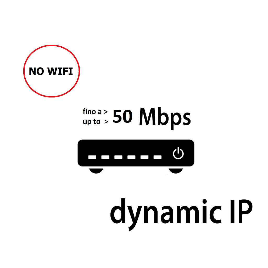 Connettività Internet 50 Mbps - ROUTER/IP DINAMICO | COSMOPROF